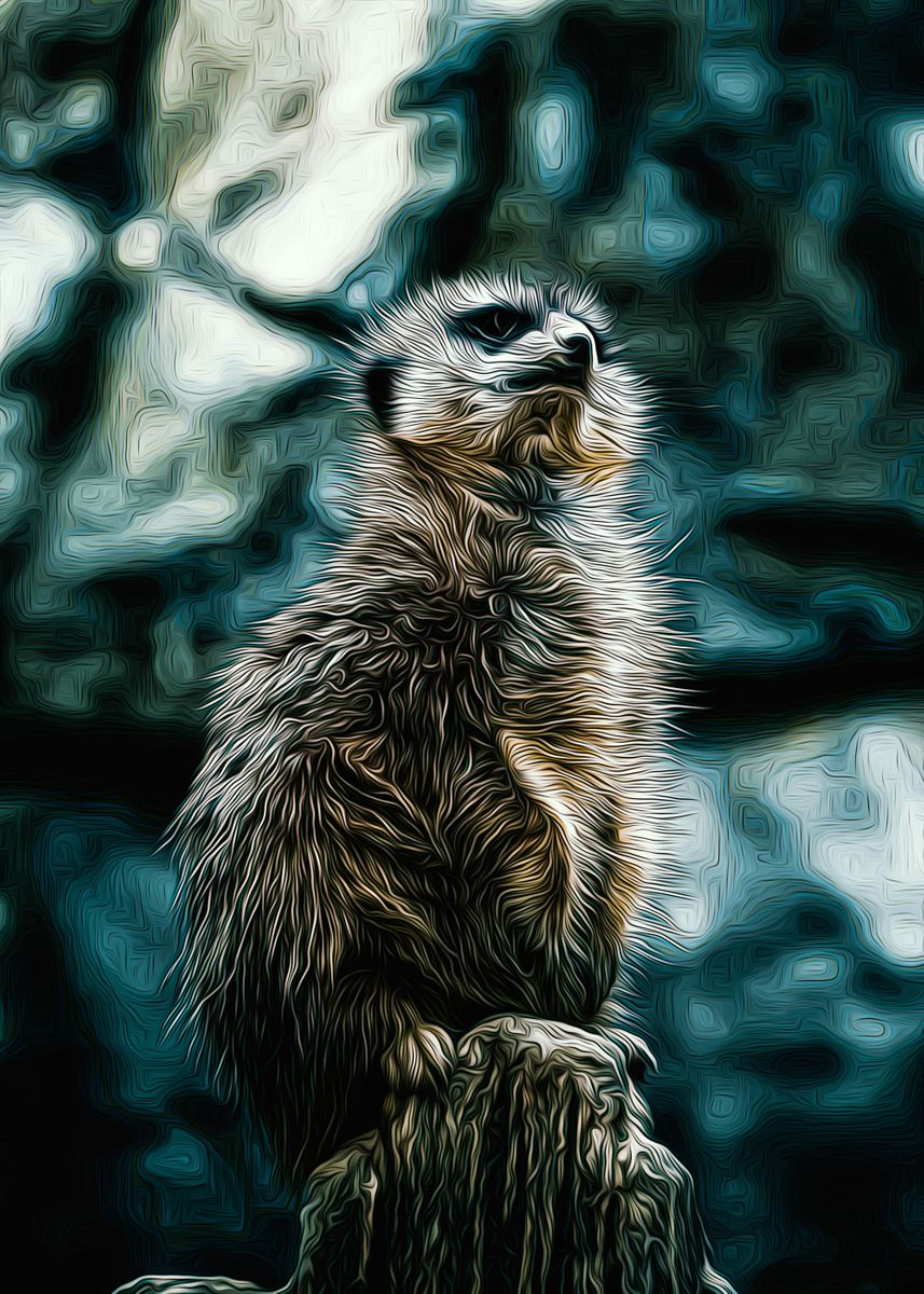'Meerkat' Poster by Tiker Arts | Displate