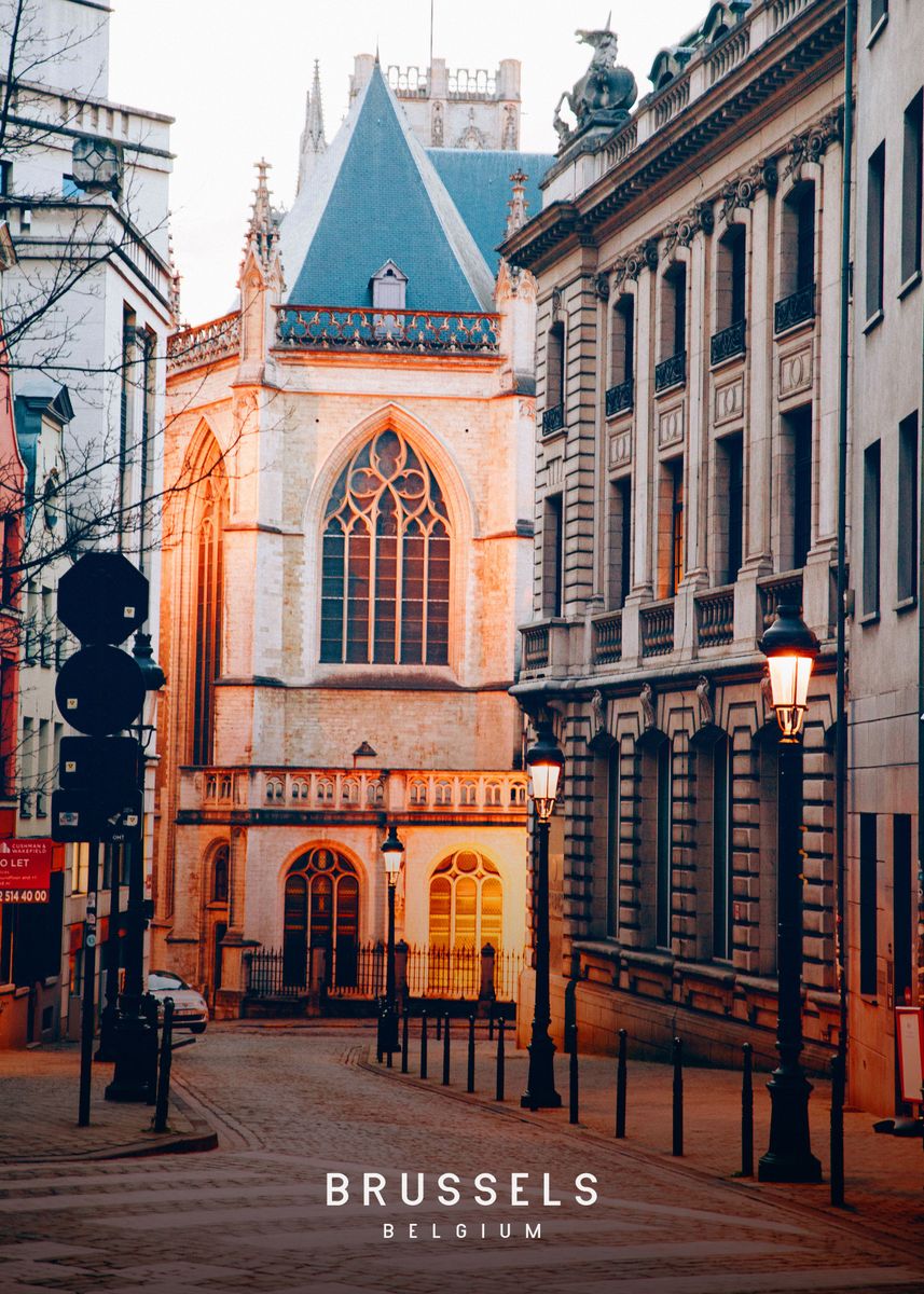 'Brussels ' Poster, picture, metal print, paint by Big City | Displate