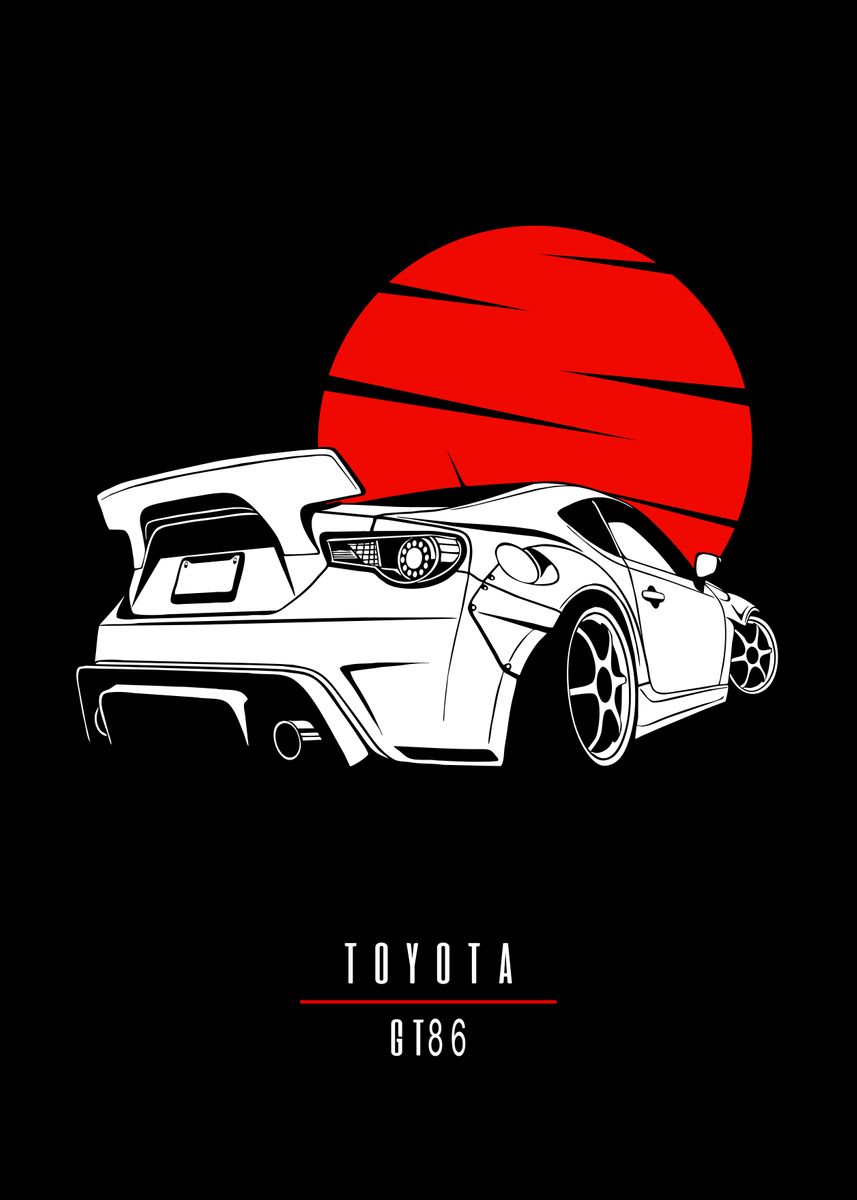'Toyota GT86' Poster, picture, metal print, paint by Faissal Thomas ...