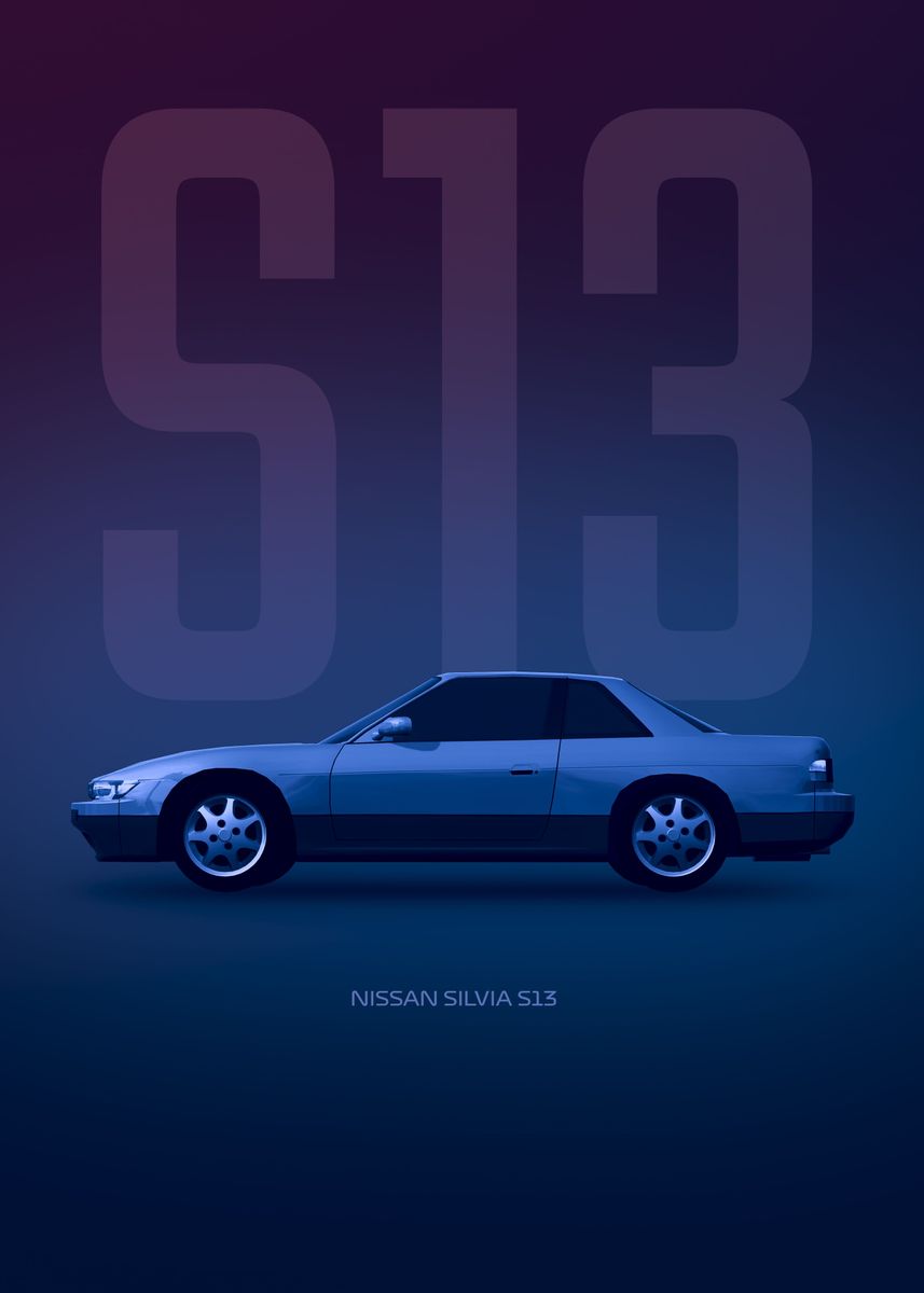 'Nissan Silvia S13' Poster by Basues | Displate