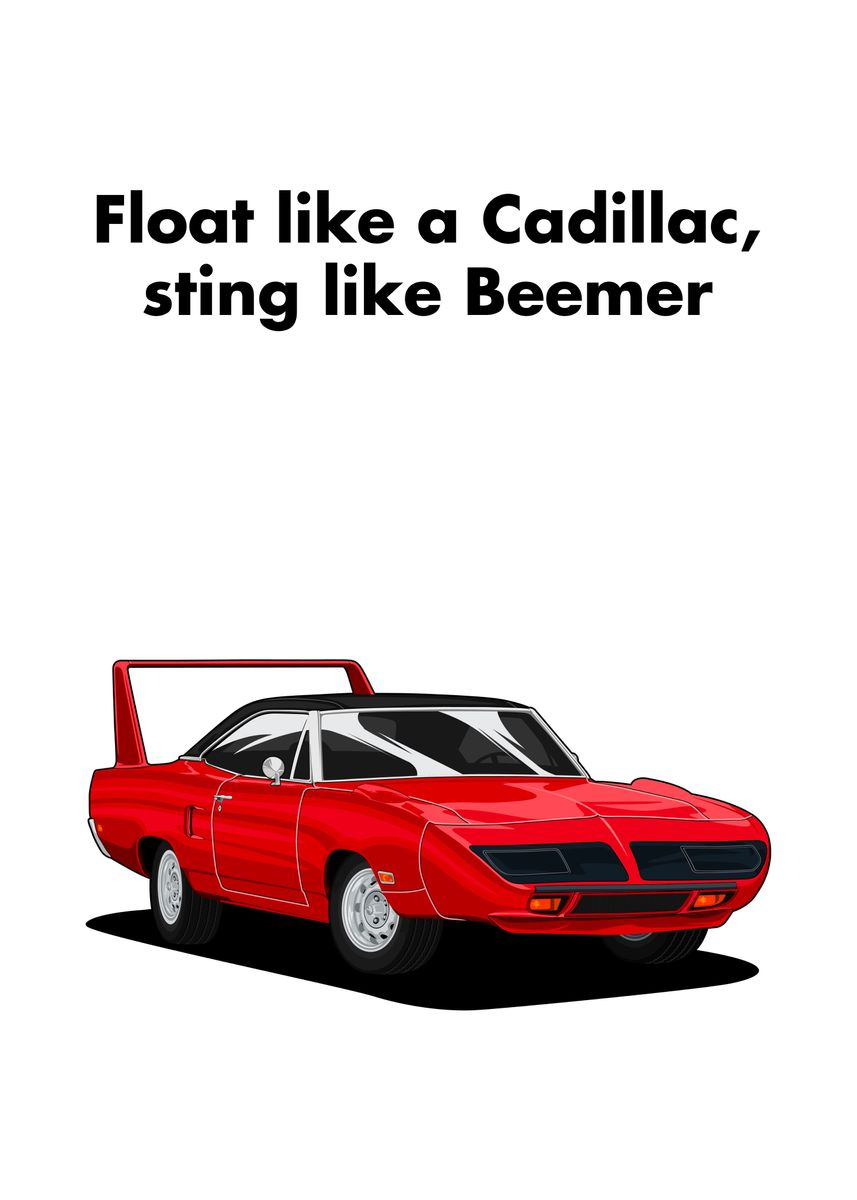 'Red car' Poster, picture, metal print, paint by Mild pic | Displate