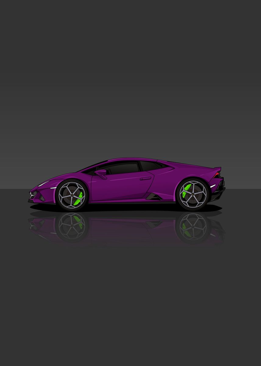 'Cartoon Car Lamborghini' Poster by Dodi Firdaus | Displate