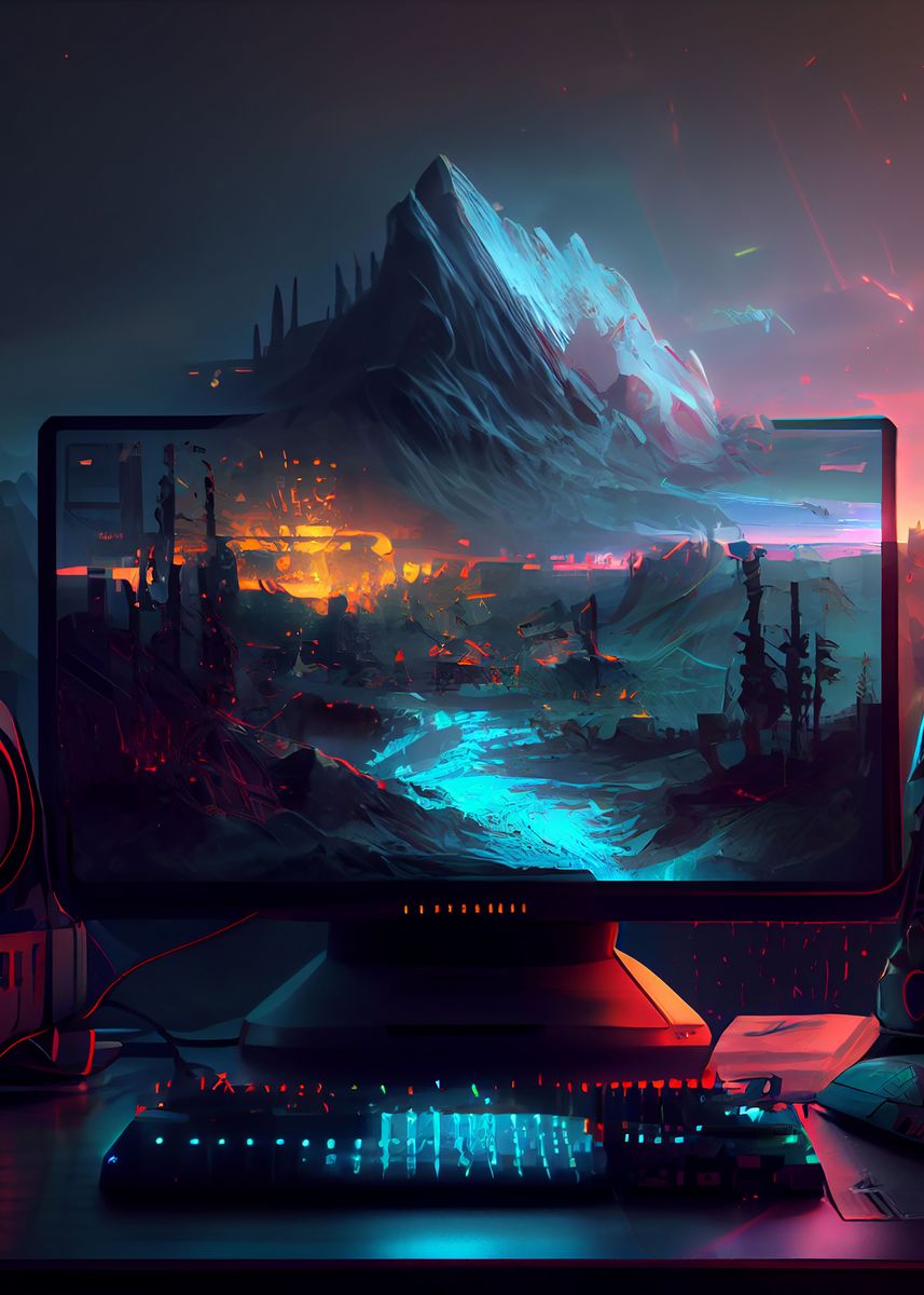 'A gamers life' Poster, picture, metal print, paint by Designersen ...