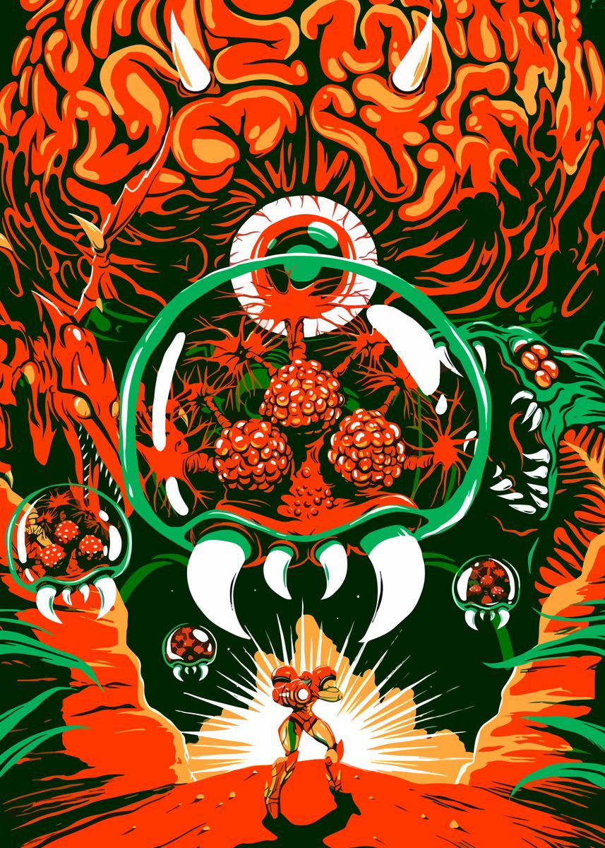 'fight metroid' Poster, picture, metal print, paint by ana nevada ...