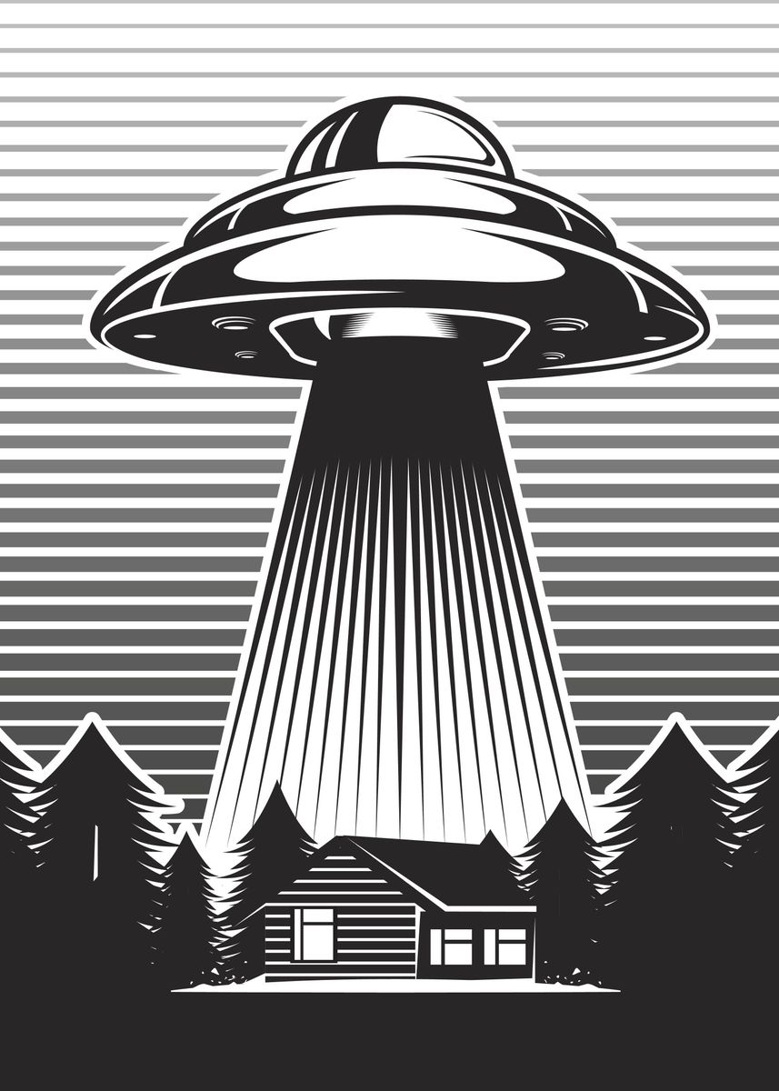 'Ufo' Poster, picture, metal print, paint by fay list.art | Displate