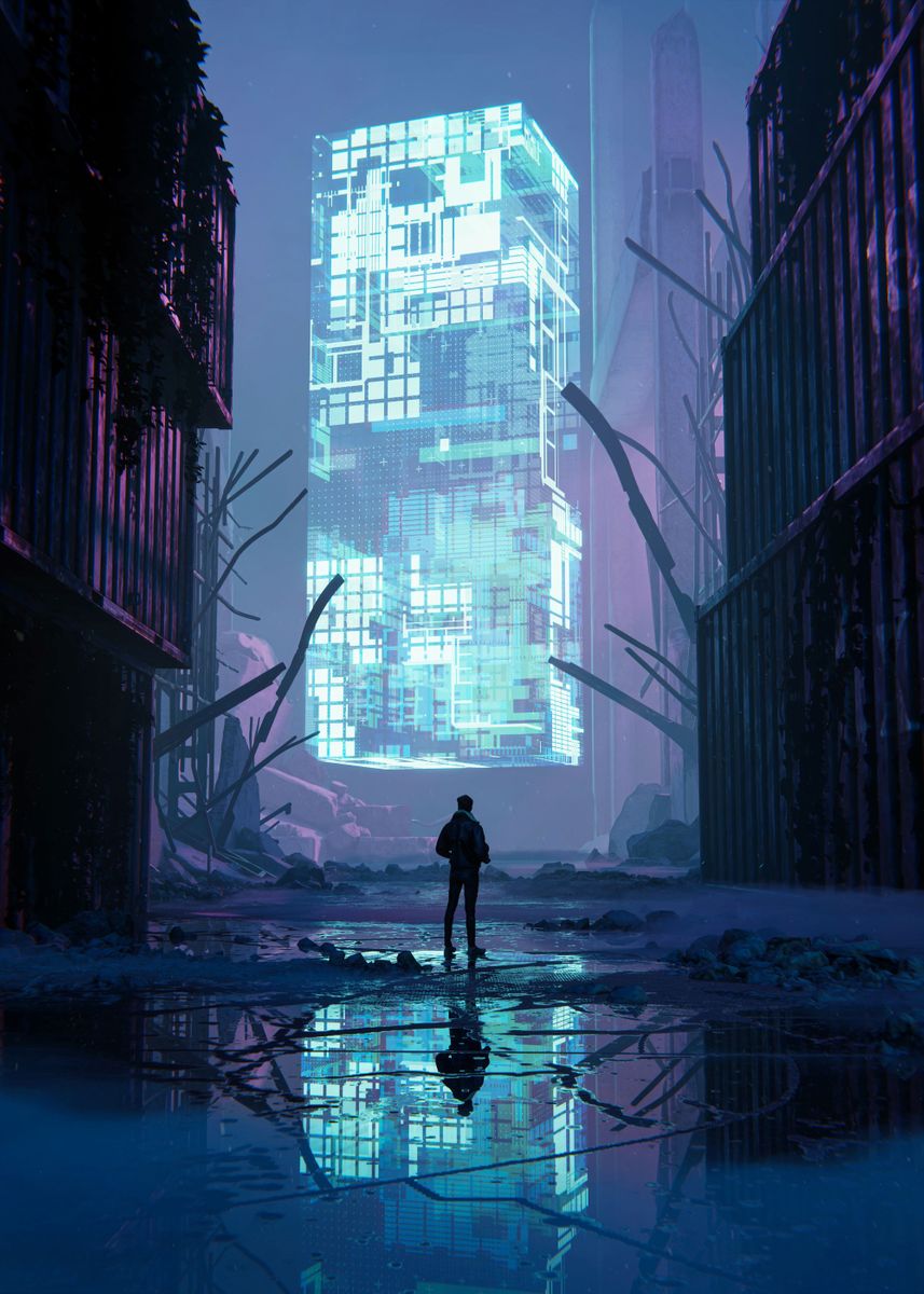 'Destruction Night' Poster, picture, metal print, paint by adix | Displate