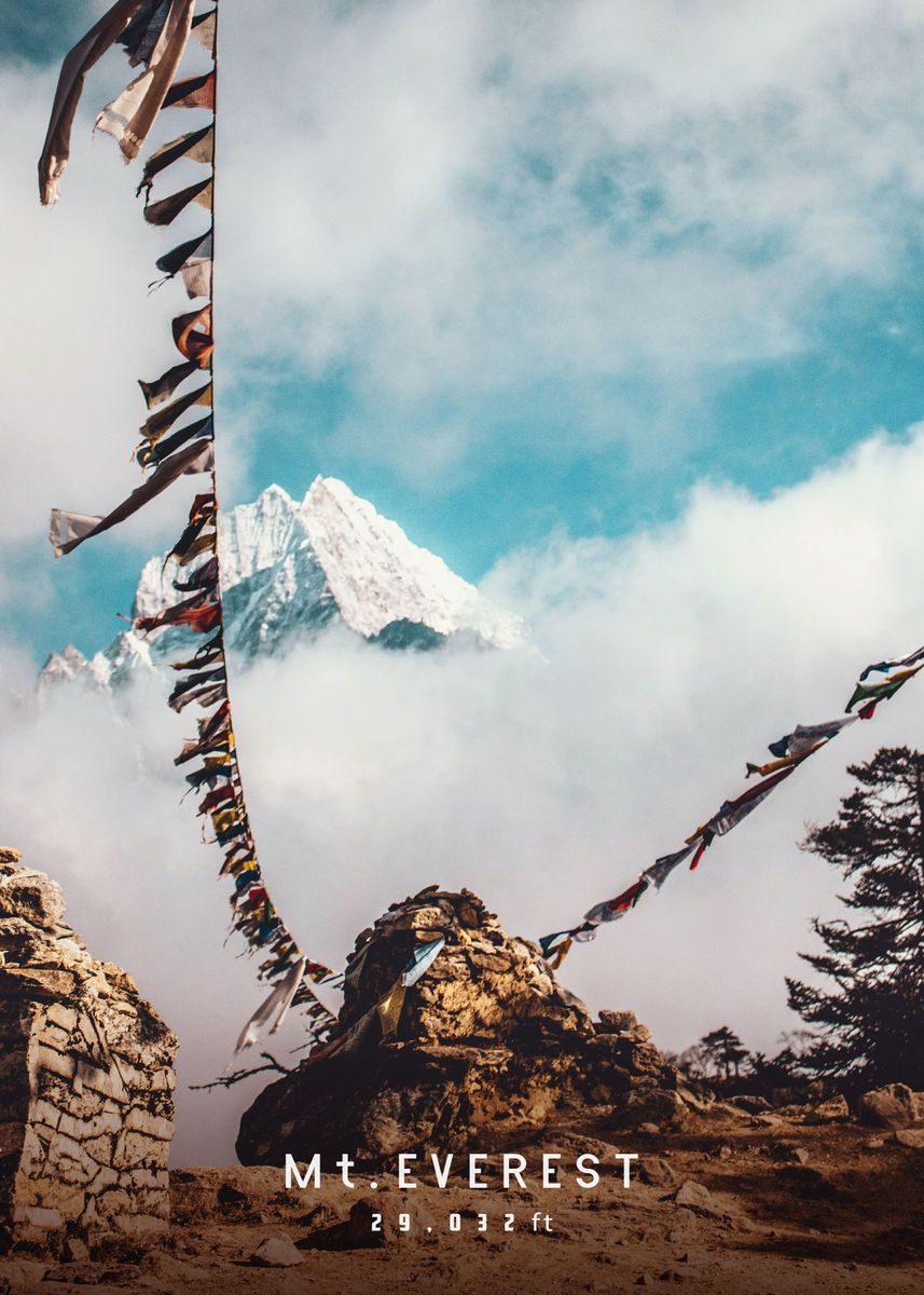 'Mount Everest ' Poster, picture, metal print, paint by Explore ...