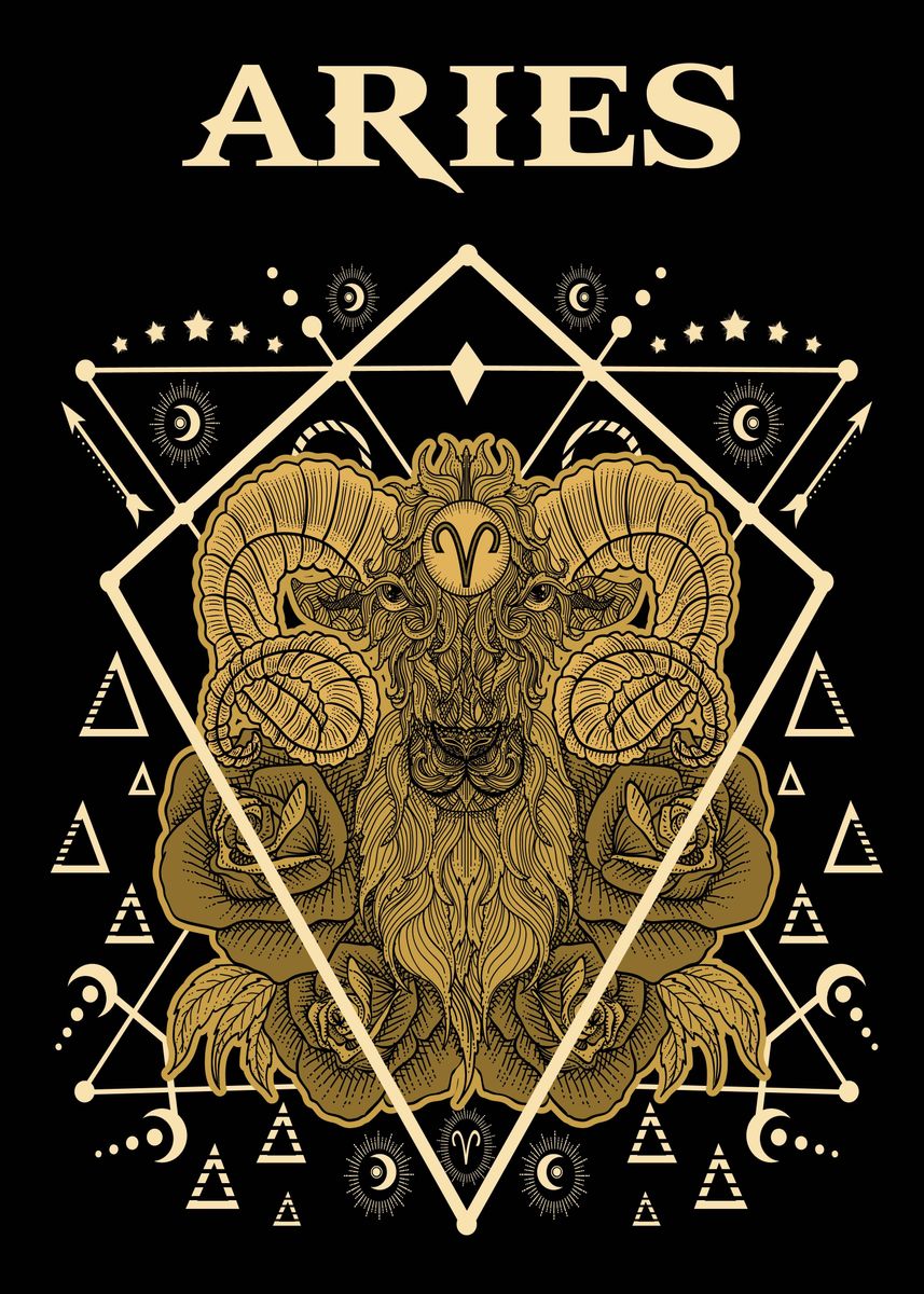 'Aries' Poster, picture, metal print, paint by wan studio 50 | Displate