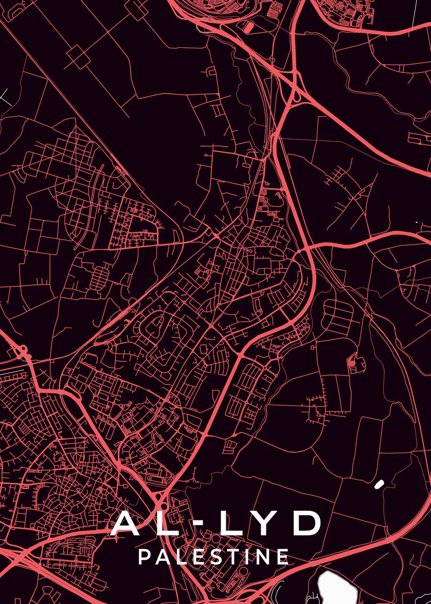 'Al Lyd Palestine Map Art' Poster, picture, metal print, paint by Omar ...