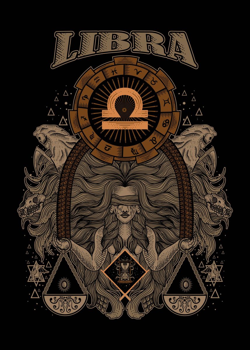 'Libra' Poster, picture, metal print, paint by wan studio 50 | Displate
