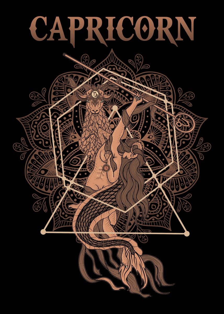 'Capricorn' Poster, picture, metal print, paint by wan studio 50 | Displate