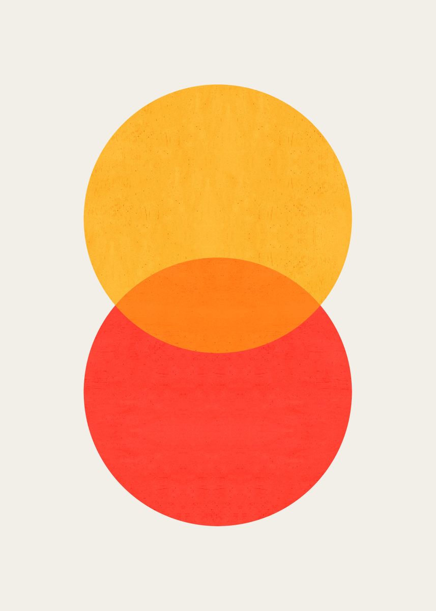 'Merging circles 02' Poster, picture, metal print, paint by Vitor Costa ...