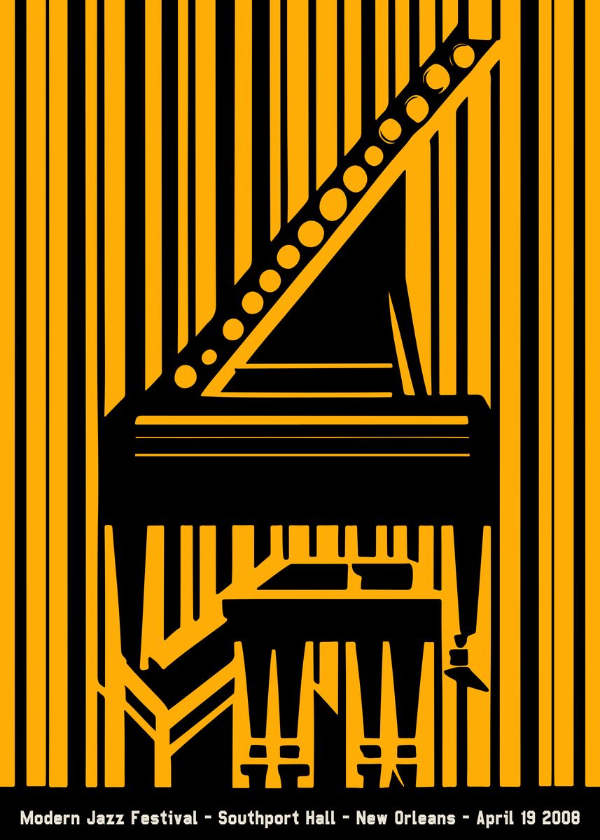 'Modern Jazz Festival Art' Poster, picture, metal print, paint by BluePinkPanther | Displate