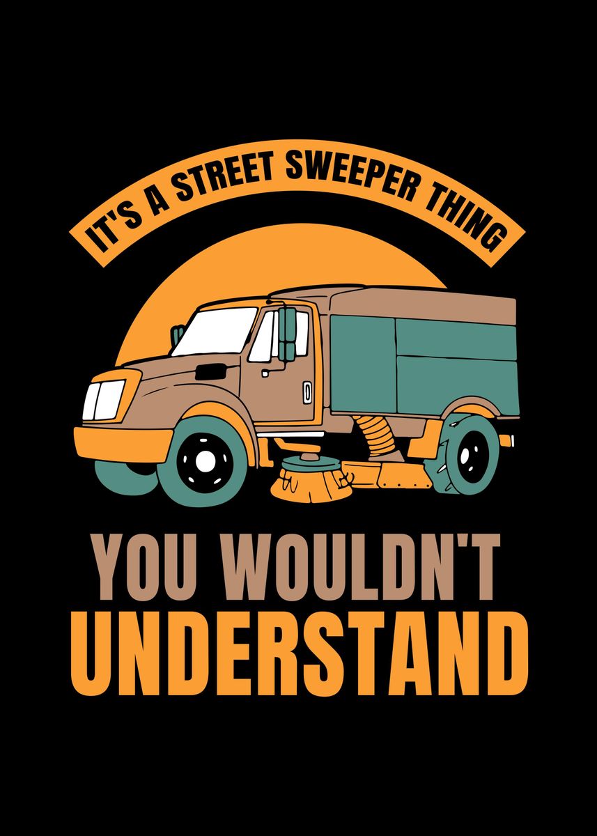 'Street Sweeper' Poster, picture, metal print, paint by Sebastian ...