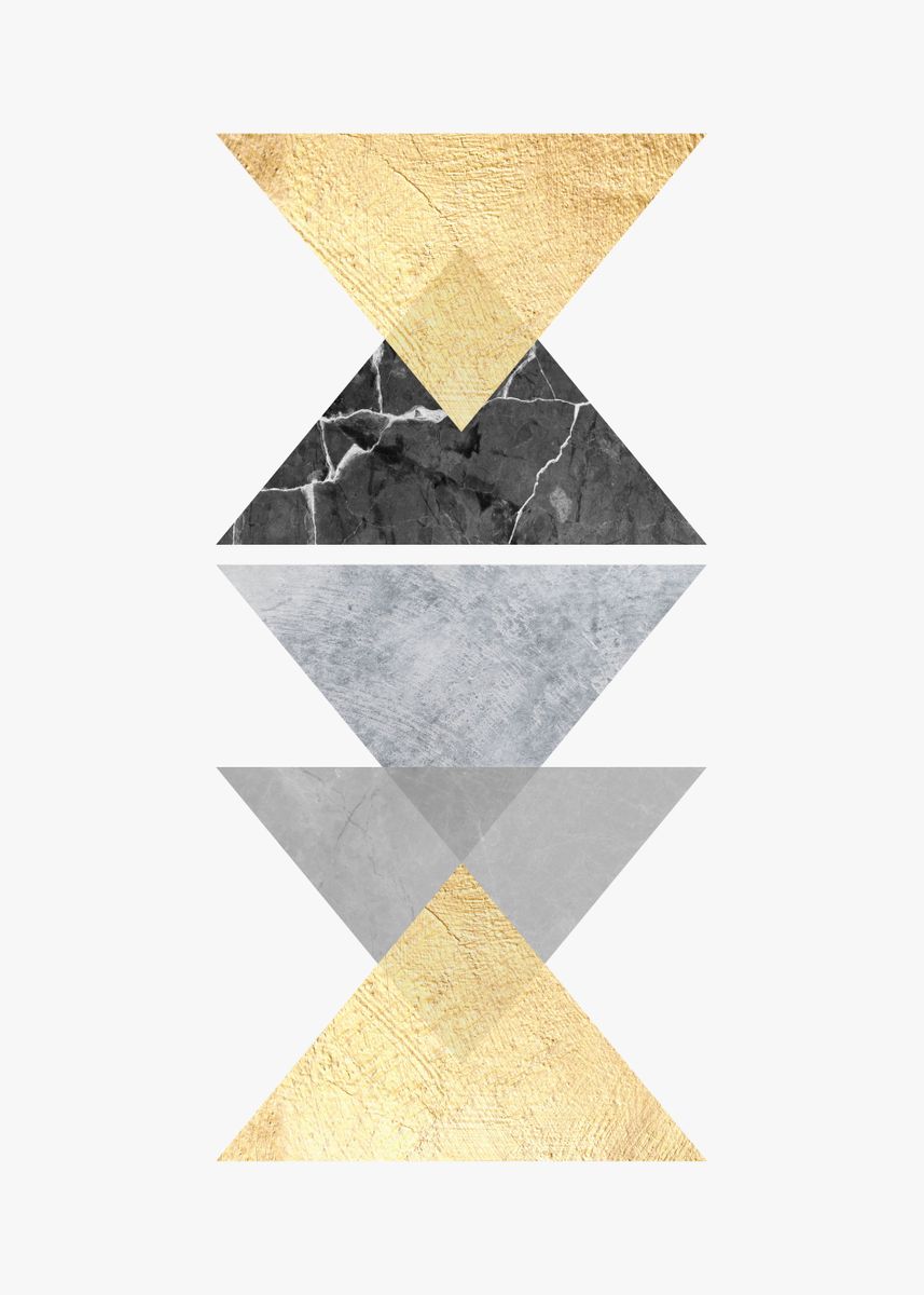 'Merge triangles' Poster, picture, metal print, paint by Vitor Costa ...
