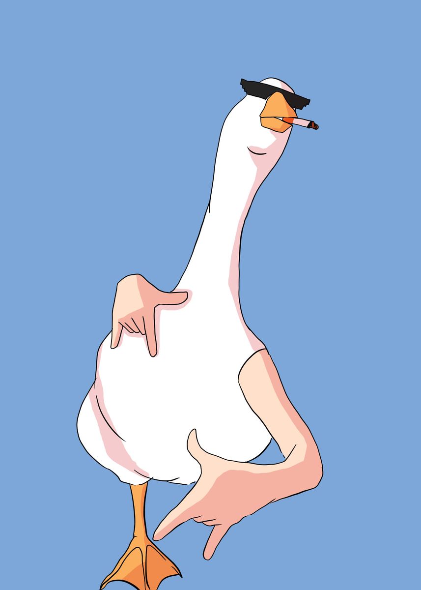 'swag duck' Poster, picture, metal print, paint by hafis ardiansyah | Displate