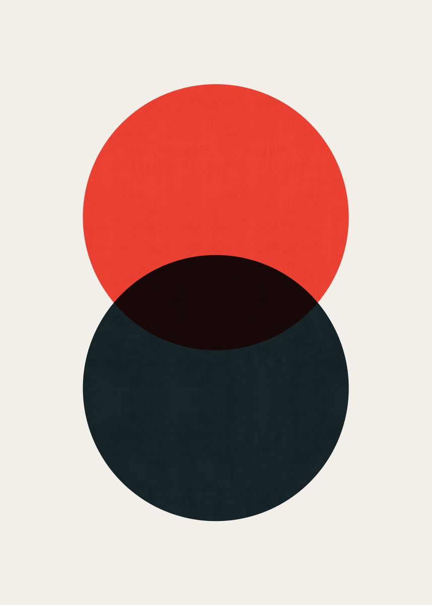 'Merging circles 01' Poster, picture, metal print, paint by Vitor Costa ...