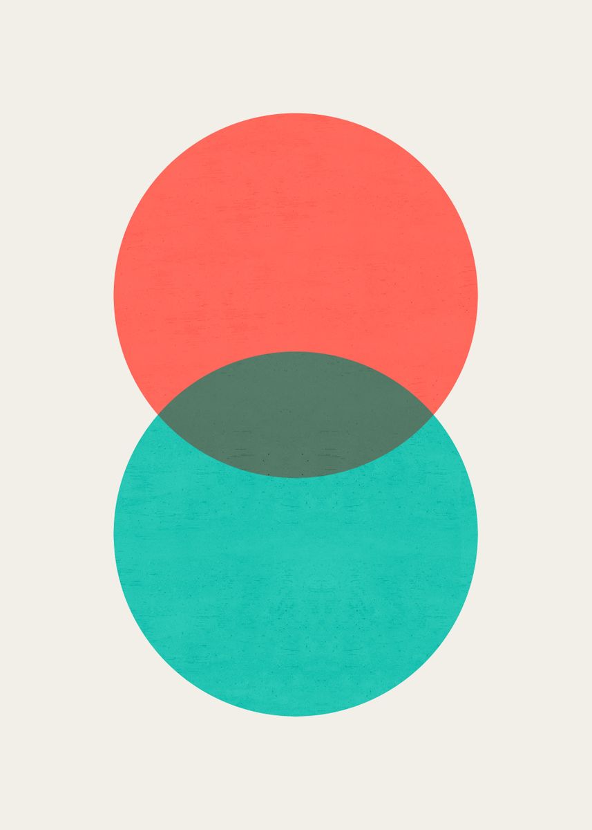 'Merging circles 04' Poster, picture, metal print, paint by Vitor Costa ...