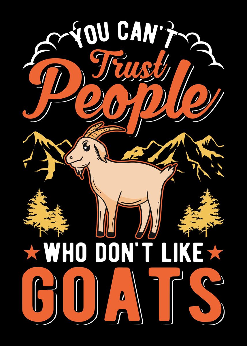 'Goat Gift Goat Keeper' Poster, picture, metal print, paint by ...