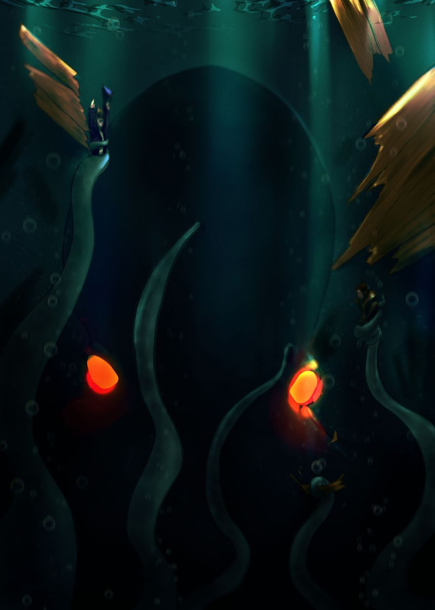 'The Kraken' Poster, picture, metal print, paint by VPST | Displate