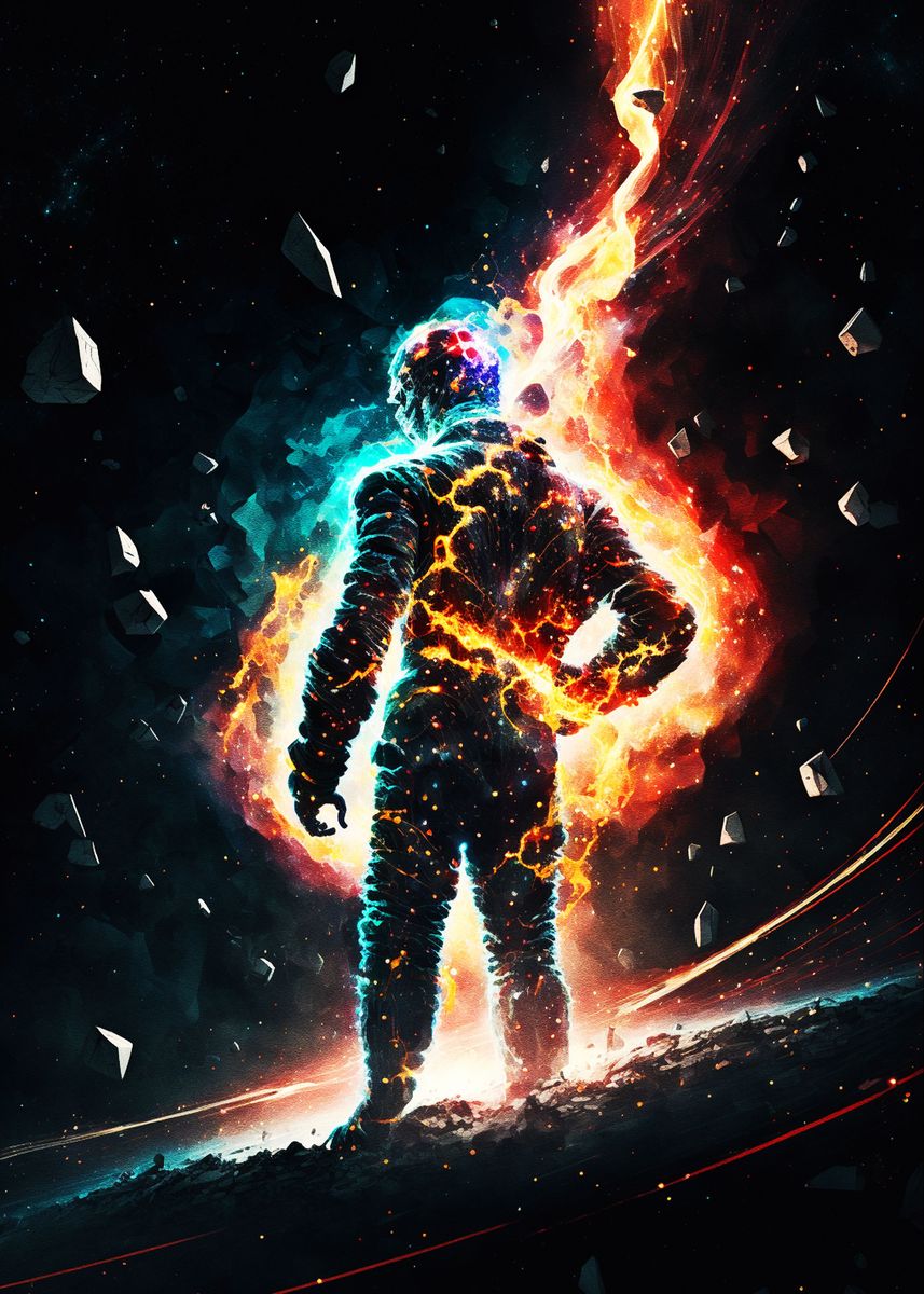 'Someone in outer space' Poster, picture, metal print, paint by Coffee ...