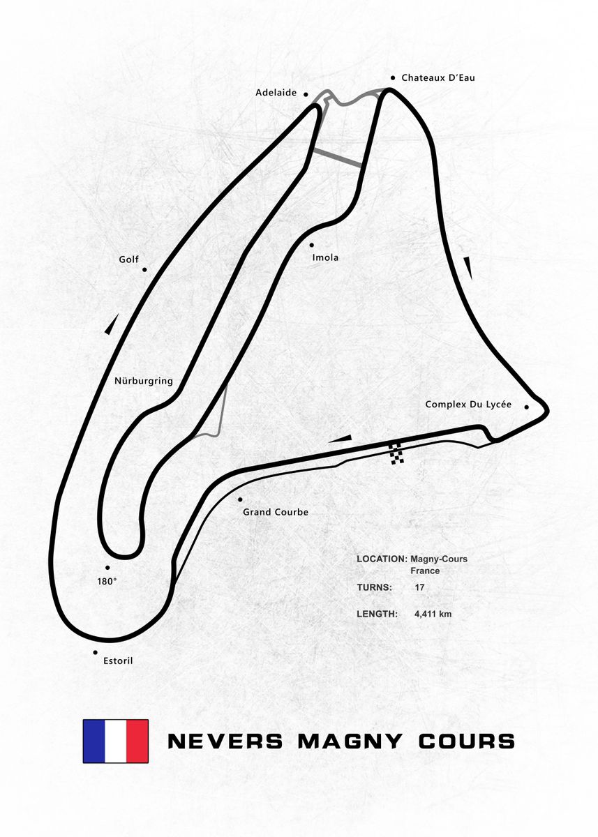 'Magny Cours' Poster, picture, metal print, paint by Faissal Thomas ...