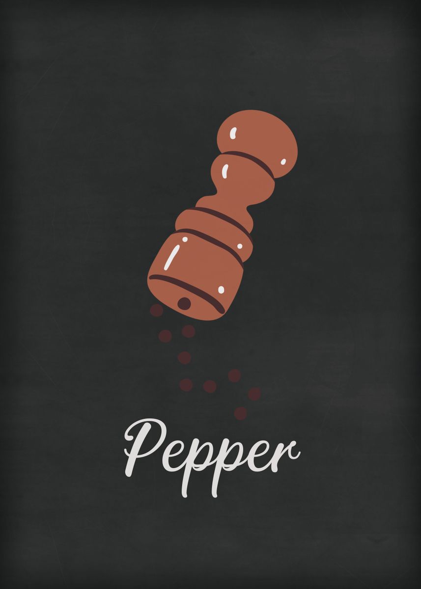 'Pepper Art' Poster, picture, metal print, paint by XandYart | Displate