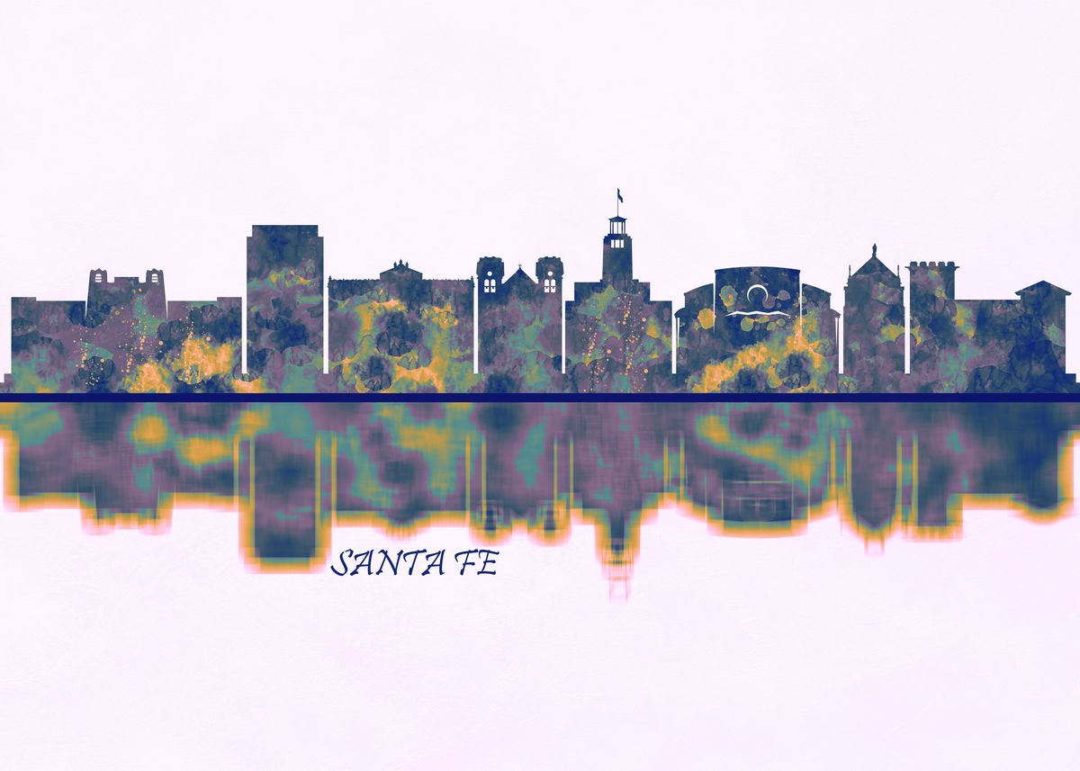 'Santa Fe Skyline' Poster by Towseef Dar | Displate