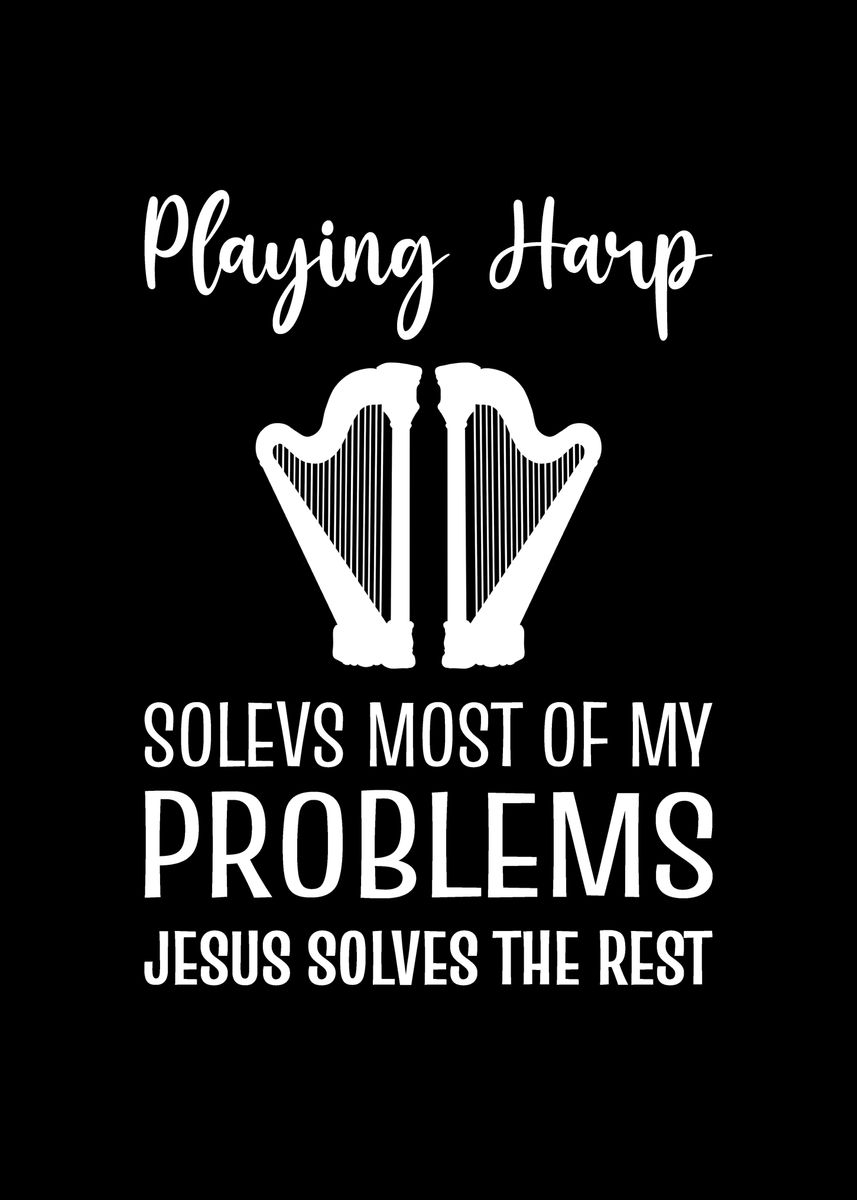 'Jesus And Harp Harp Girl' Poster by Fabian El Matador | Displate