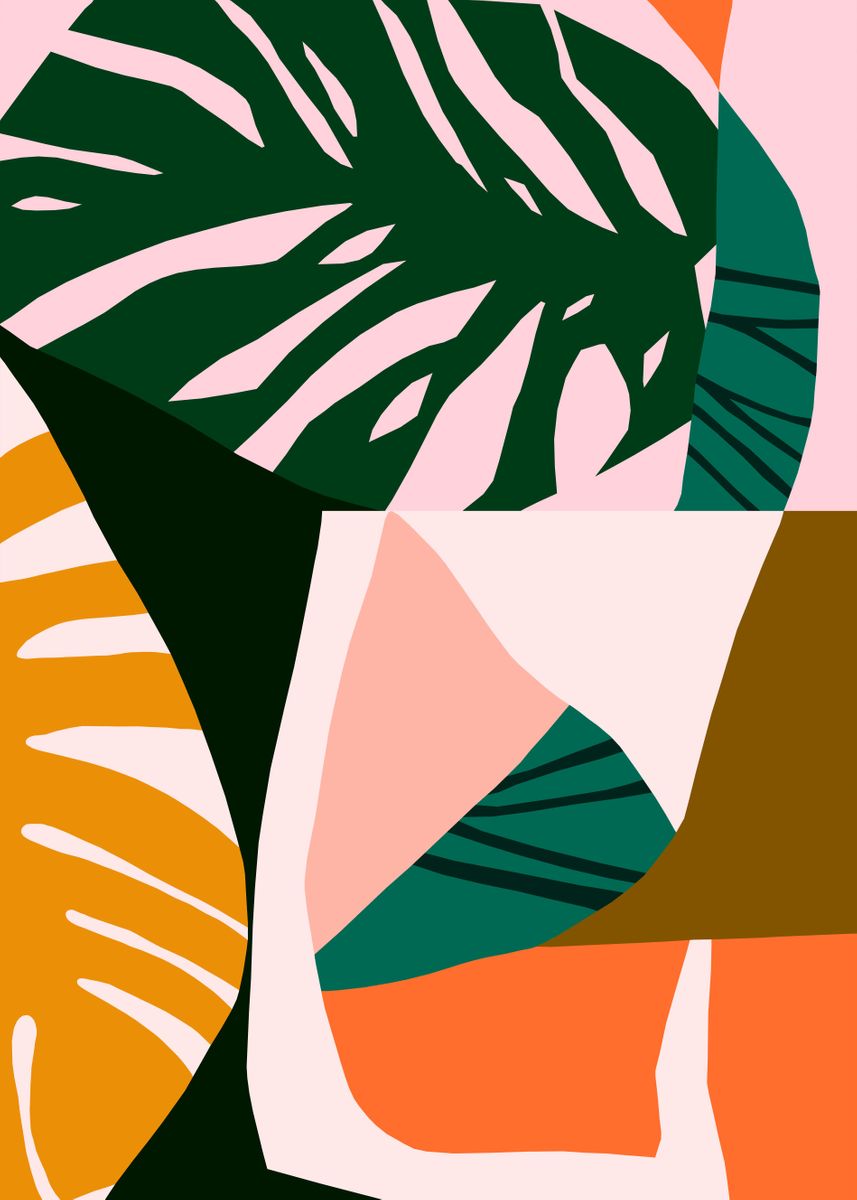 'Tropical collage 02' Poster, picture, metal print, paint by Vitor ...