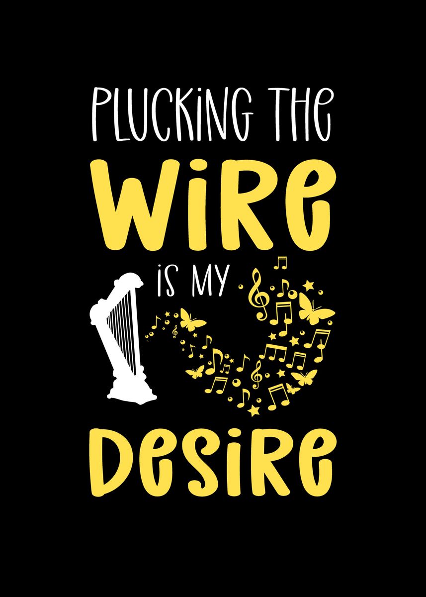 'Plucking The Wire Is My' Poster, picture, metal print, paint by Fabian ...