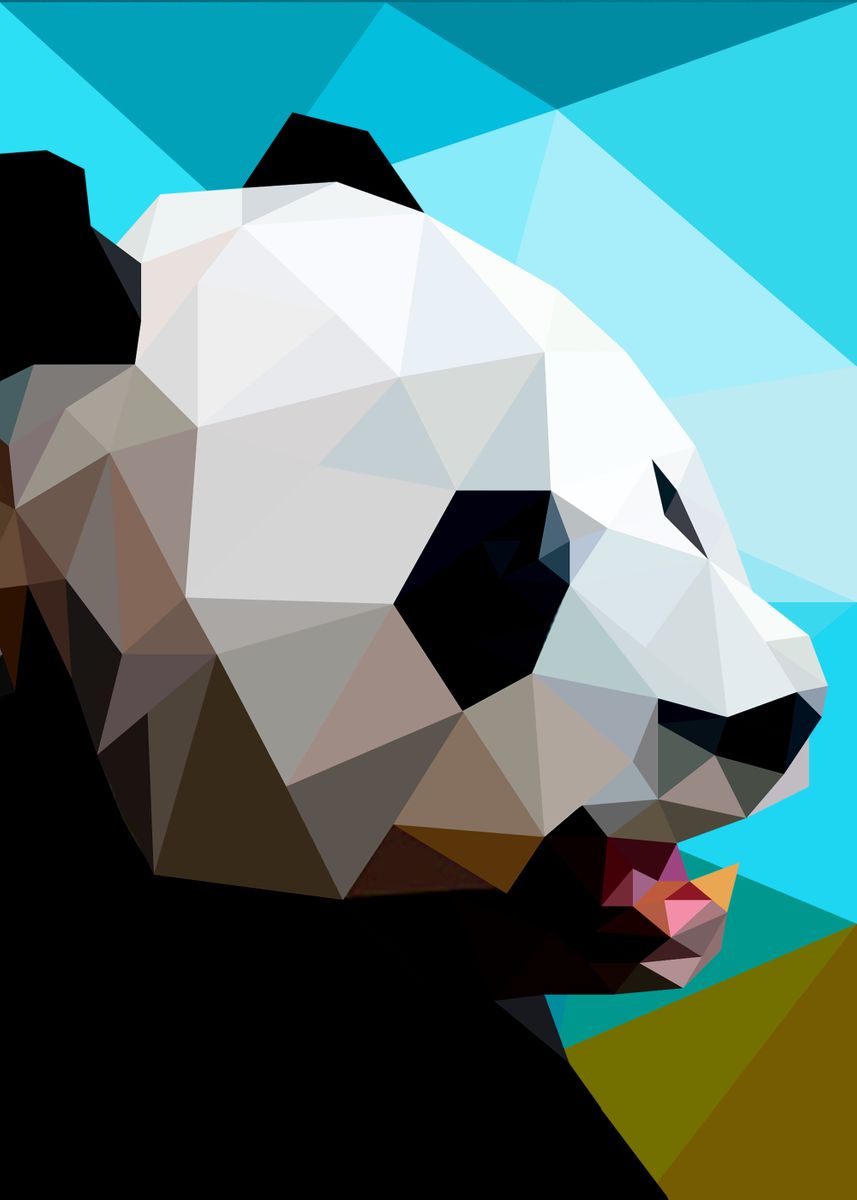 'Panda' Poster, picture, metal print, paint by toan nguyen | Displate