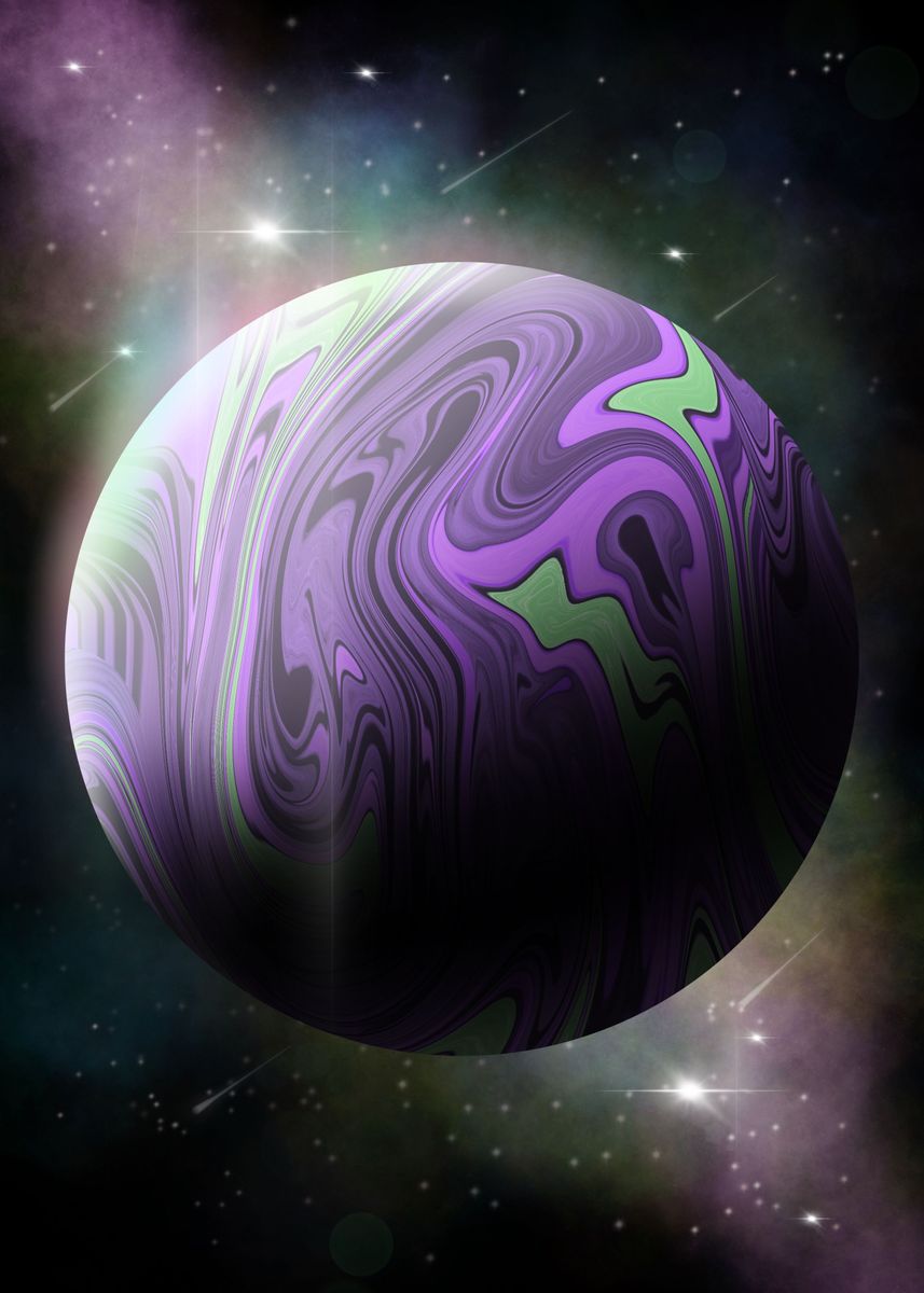 'Planet 6' Poster, picture, metal print, paint by Tegar Pangestu | Displate