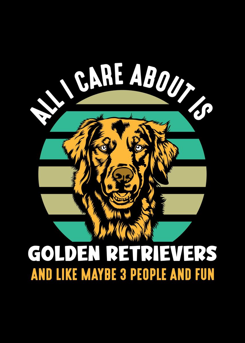 'Golden Retriever' Poster, picture, metal print, paint by Sebastian ...