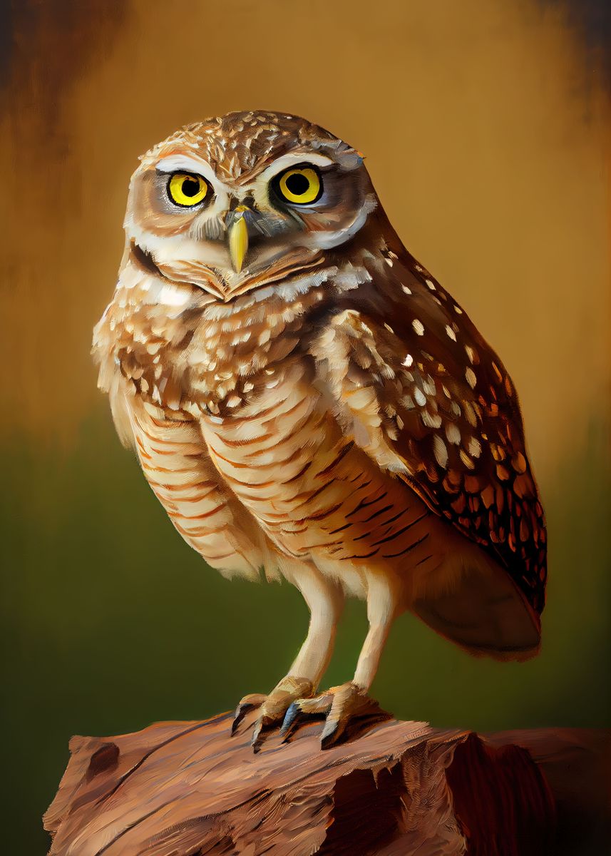 'Burrowing Owl' Poster, picture, metal print, paint by Alexandru ...