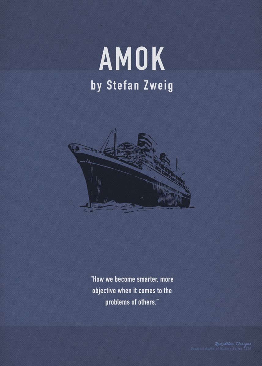'Amok by Stefan Zweig' Poster by Design Turnpike | Displate