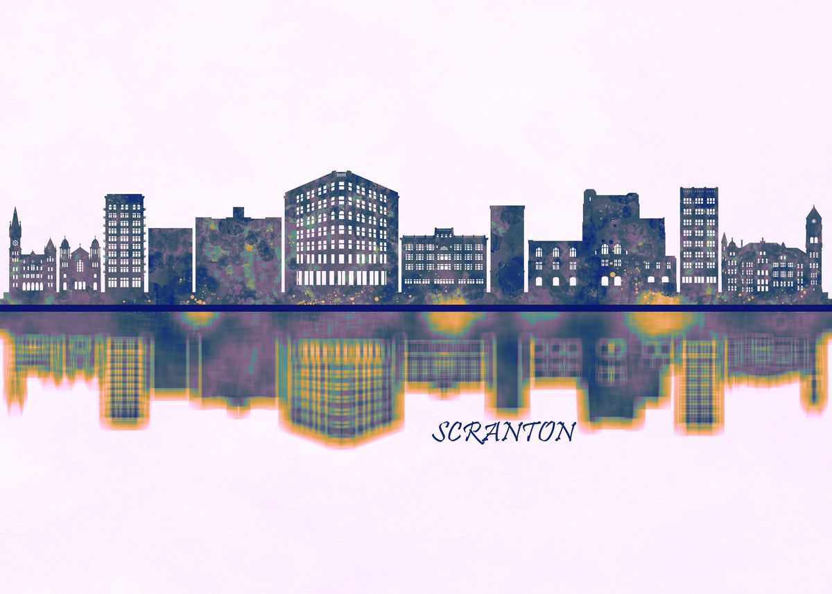 'Scranton Skyline' Poster by Towseef Dar | Displate