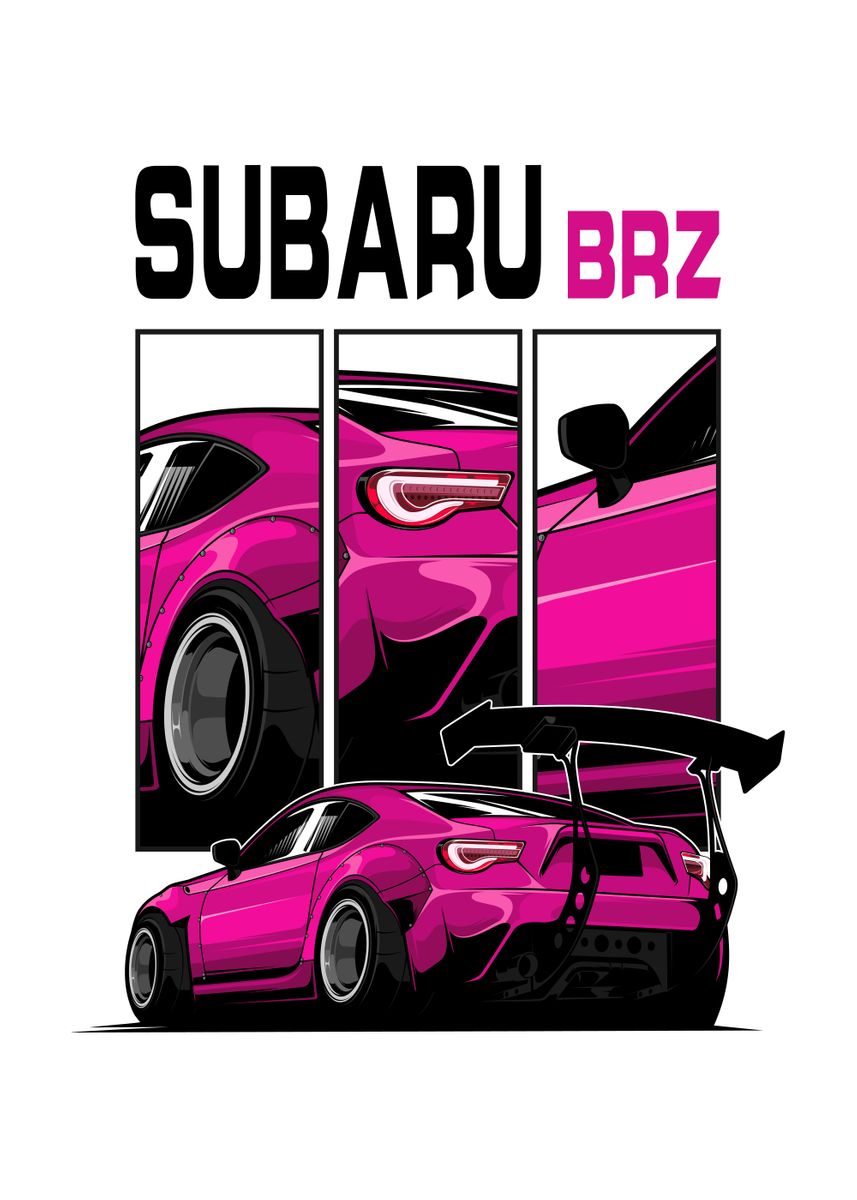 'Subaru BRZ' Poster by Hasnaa Art | Displate