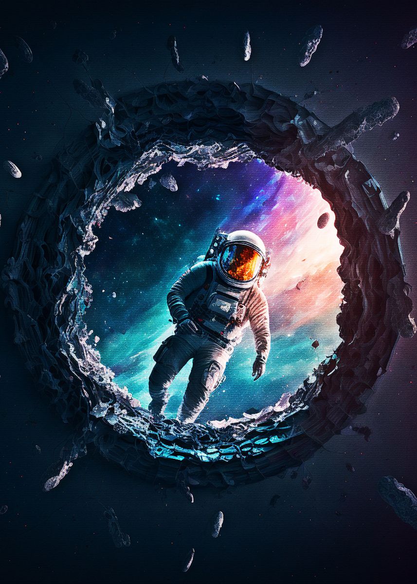 'Singularities in space' Poster, picture, metal print, paint by Coffee ...