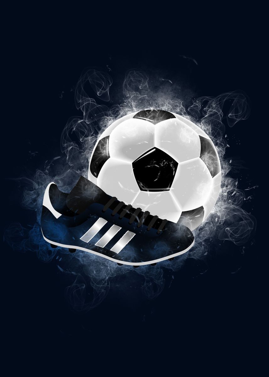 'football smoke ' Poster, picture, metal print, paint by TheGolden Hand ...