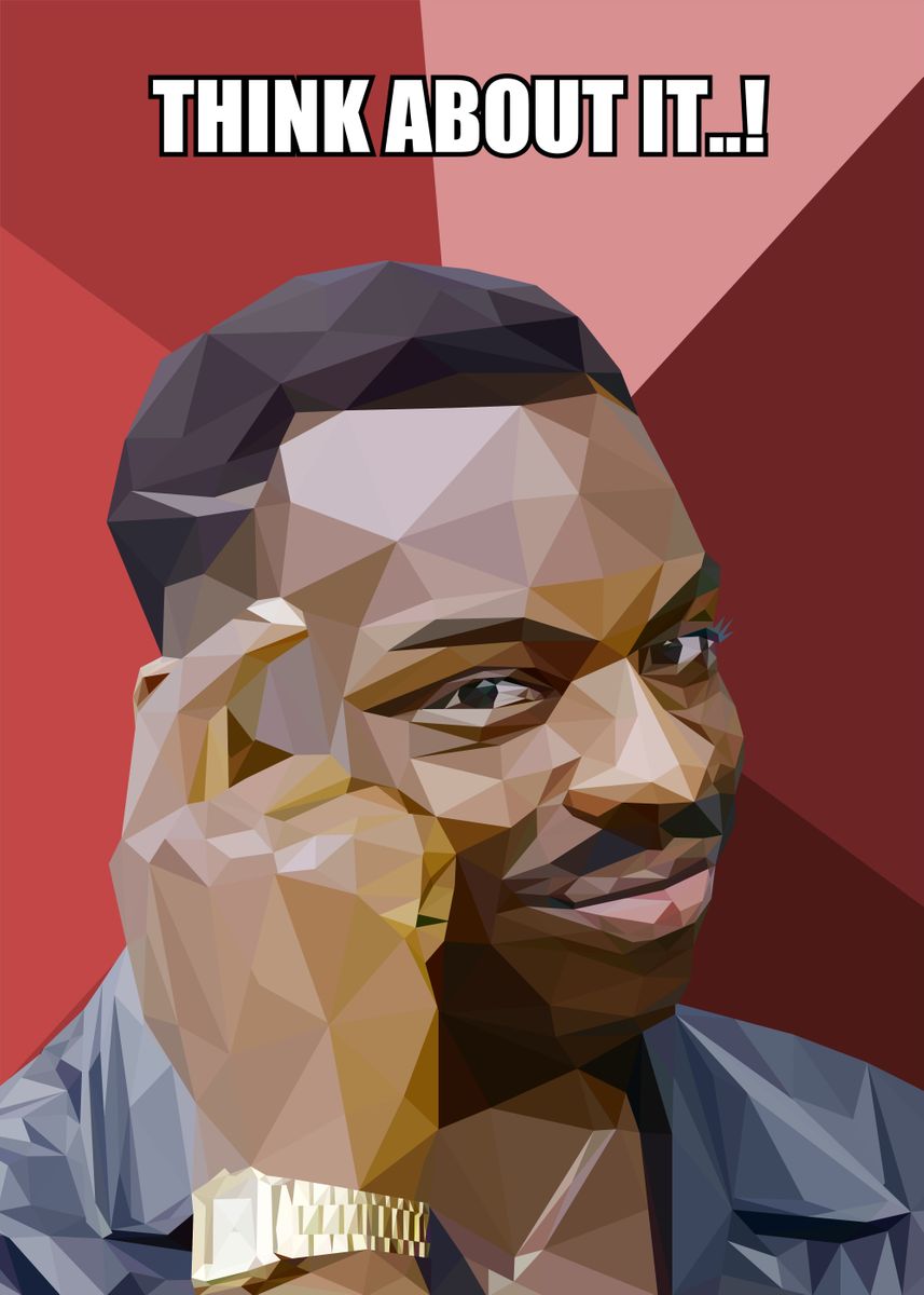 'think about it meme' Poster by Lowpoly Posters | Displate