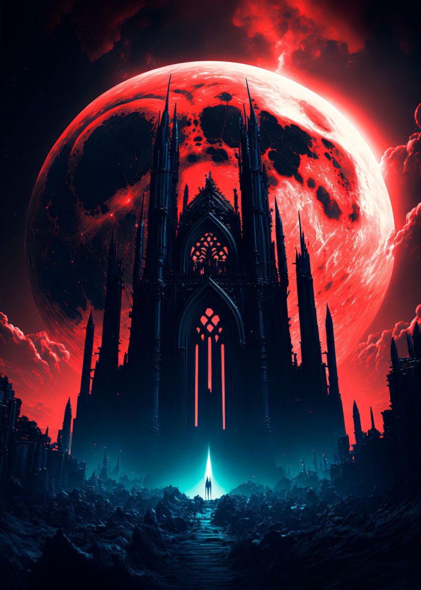 'Dark Cathedral AI 07' Poster, picture, metal print, paint by Tim ...