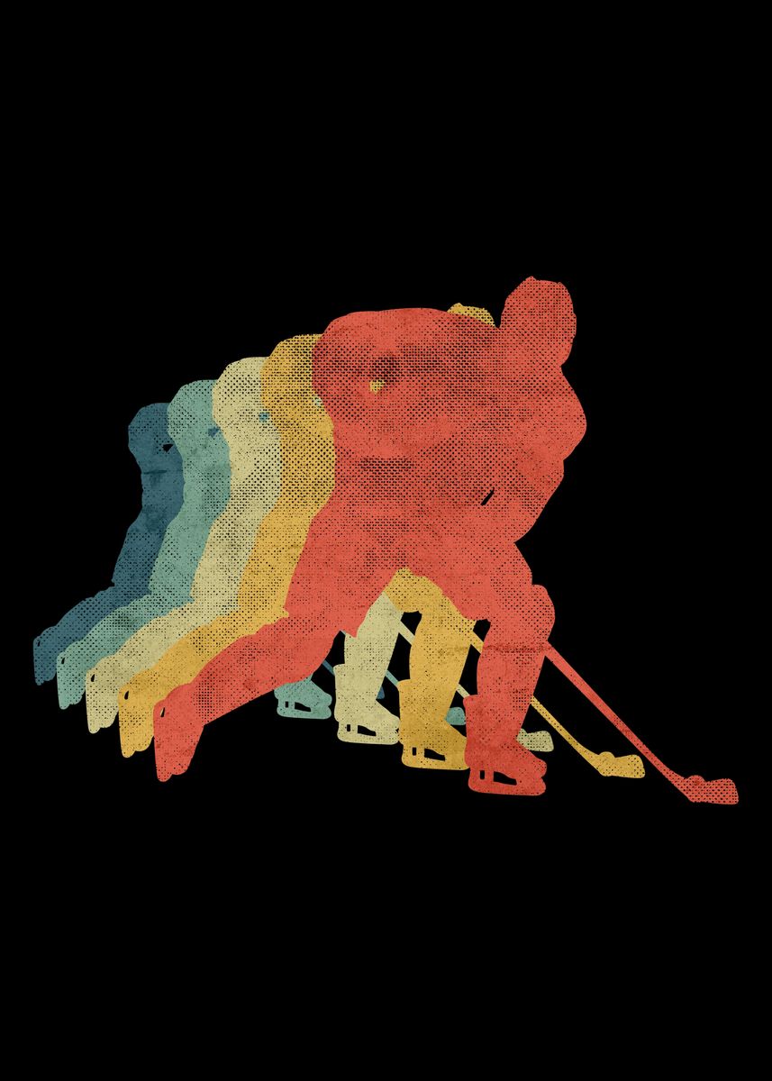 'Ice Hockey Player Puck' Poster by El Tropico | Displate