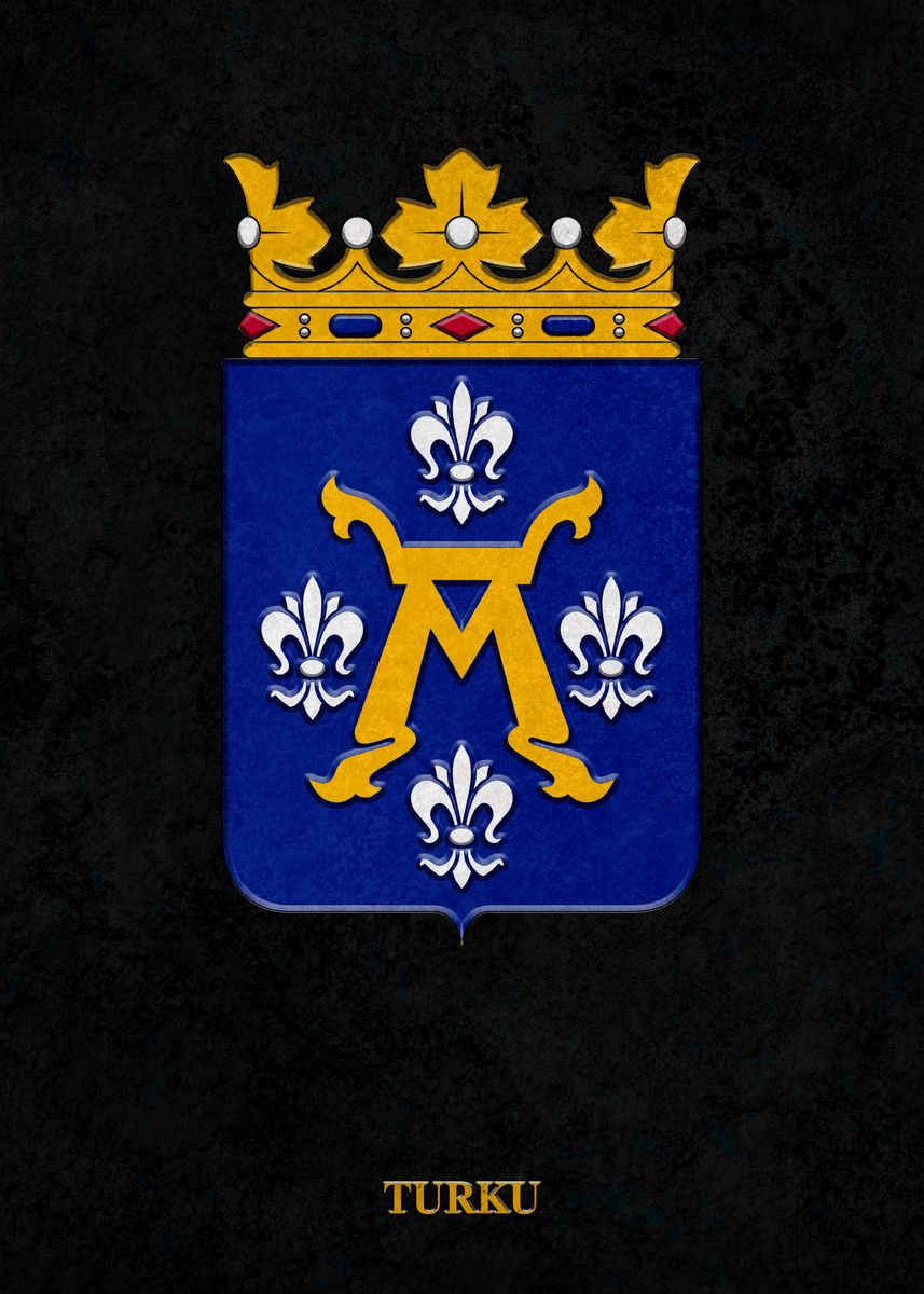 'Arms of Turku' Poster, picture, metal print, paint by Ferit Kurt ...
