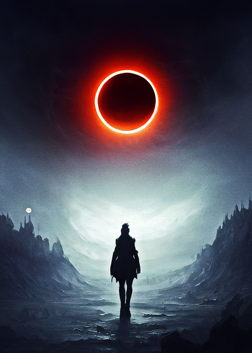 'Paint Lunar Eclipse' Poster, picture, metal print, paint by Coffee ...