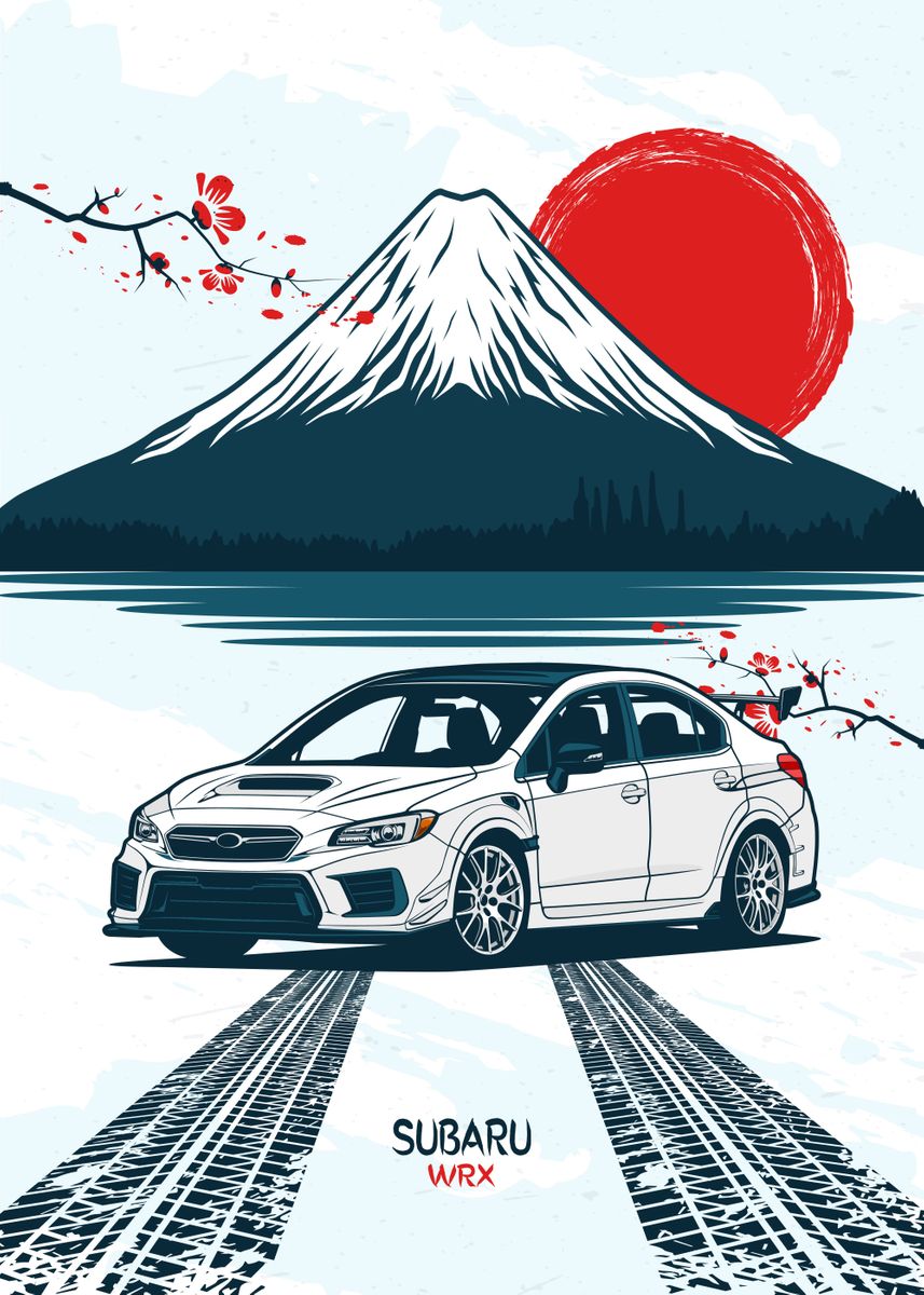 'Subaru WRX' Poster, picture, metal print, paint by Faissal Thomas | Displate