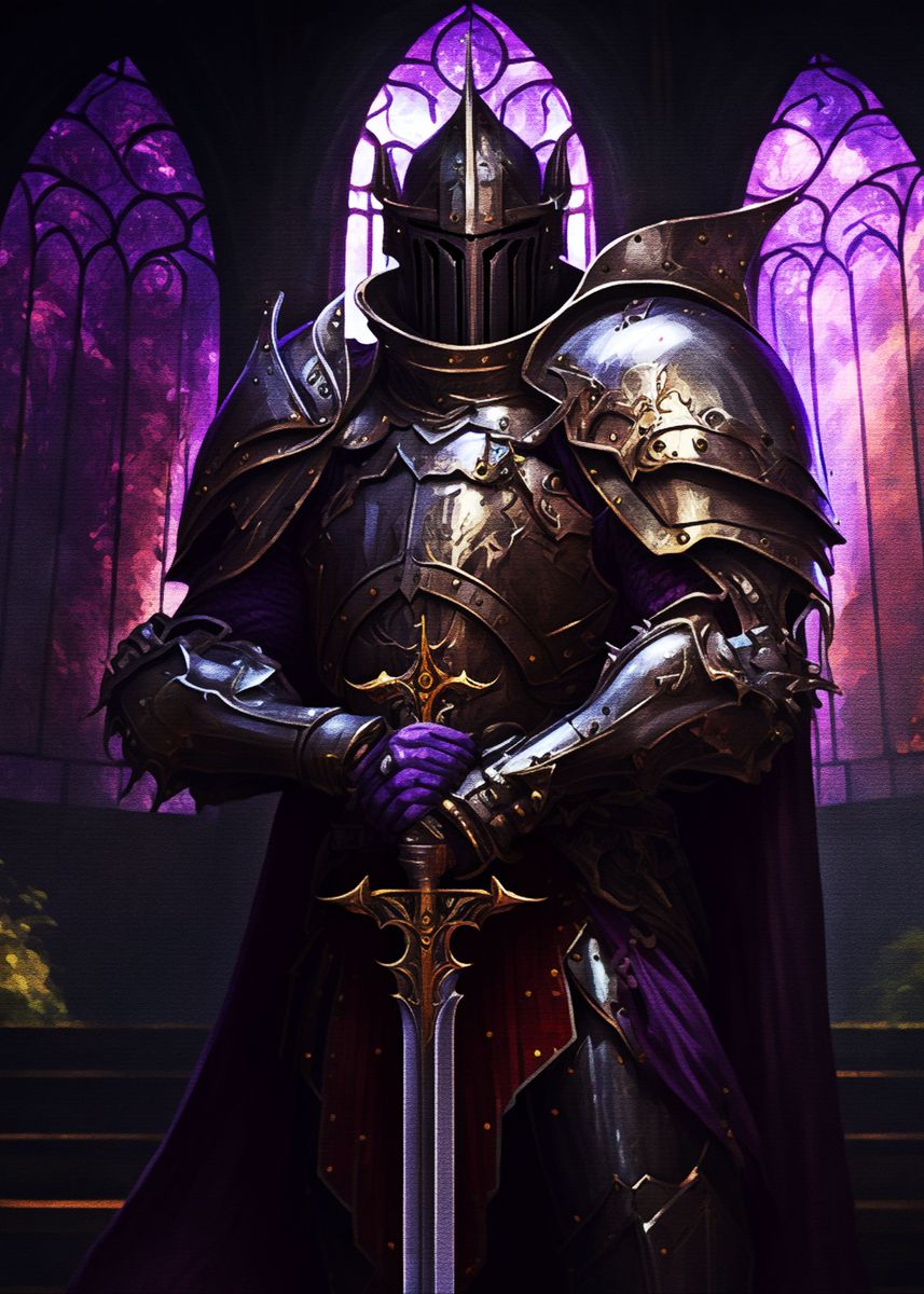 'Royal Knight' Poster, picture, metal print, paint by Coffee Design ...