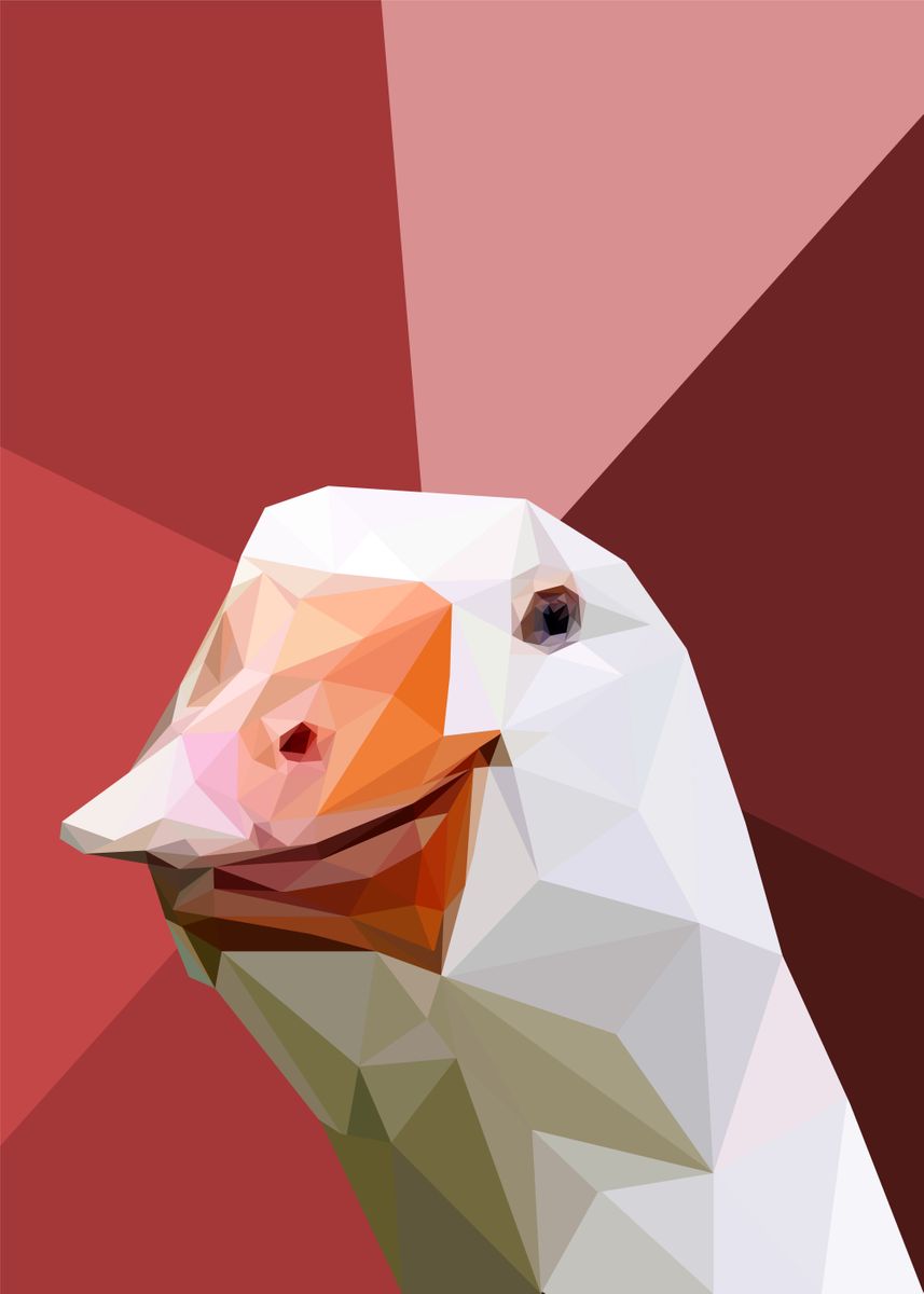 'honk honk' Poster, picture, metal print, paint by Lowpoly Posters ...