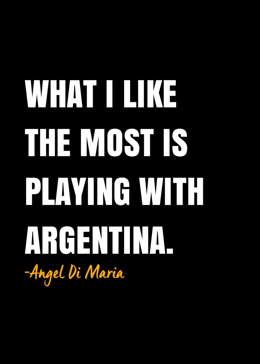 'Angel Di Maria ' Poster, picture, metal print, paint by DIMS | Displate