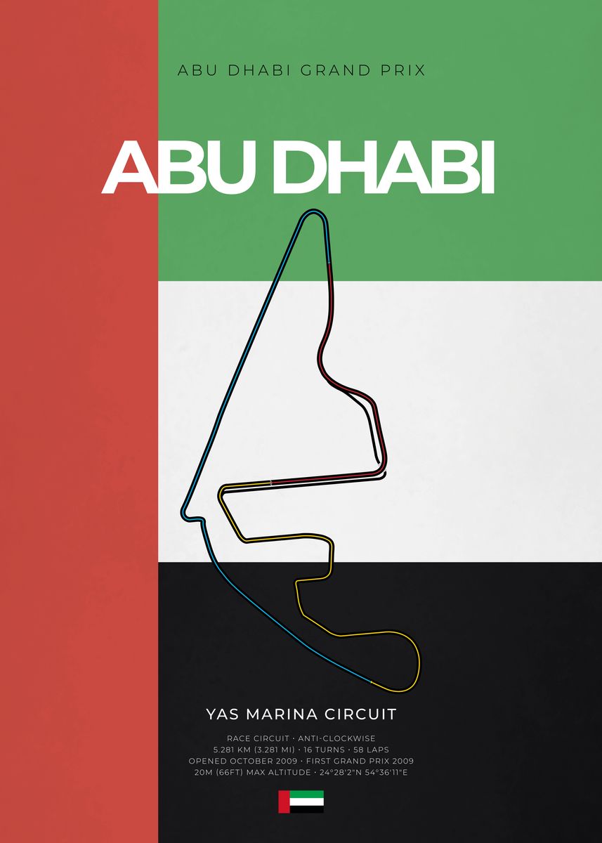 'Abu Dhabi F1 Circuit' Poster, picture, metal print, paint by aio ...